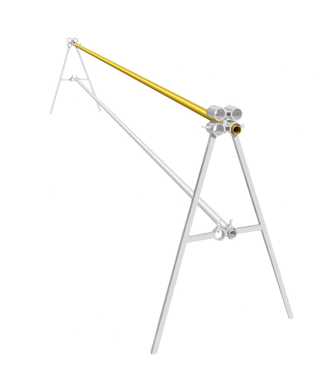 A Frame Barricade Pole 5.8m HD Yellow - Site HQ