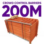 200M Crowd Control Barriers Pack - Orange | Wholesale Prices