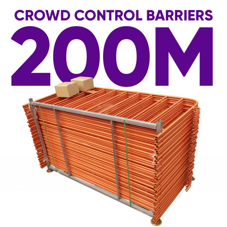 200M Crowd Control Barriers Pack - Orange | Wholesale Prices
