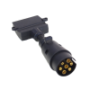 Trailer Adapter 7 Pin Round Male Plug to 7 Pin Flat Female Socket - Site HQ
