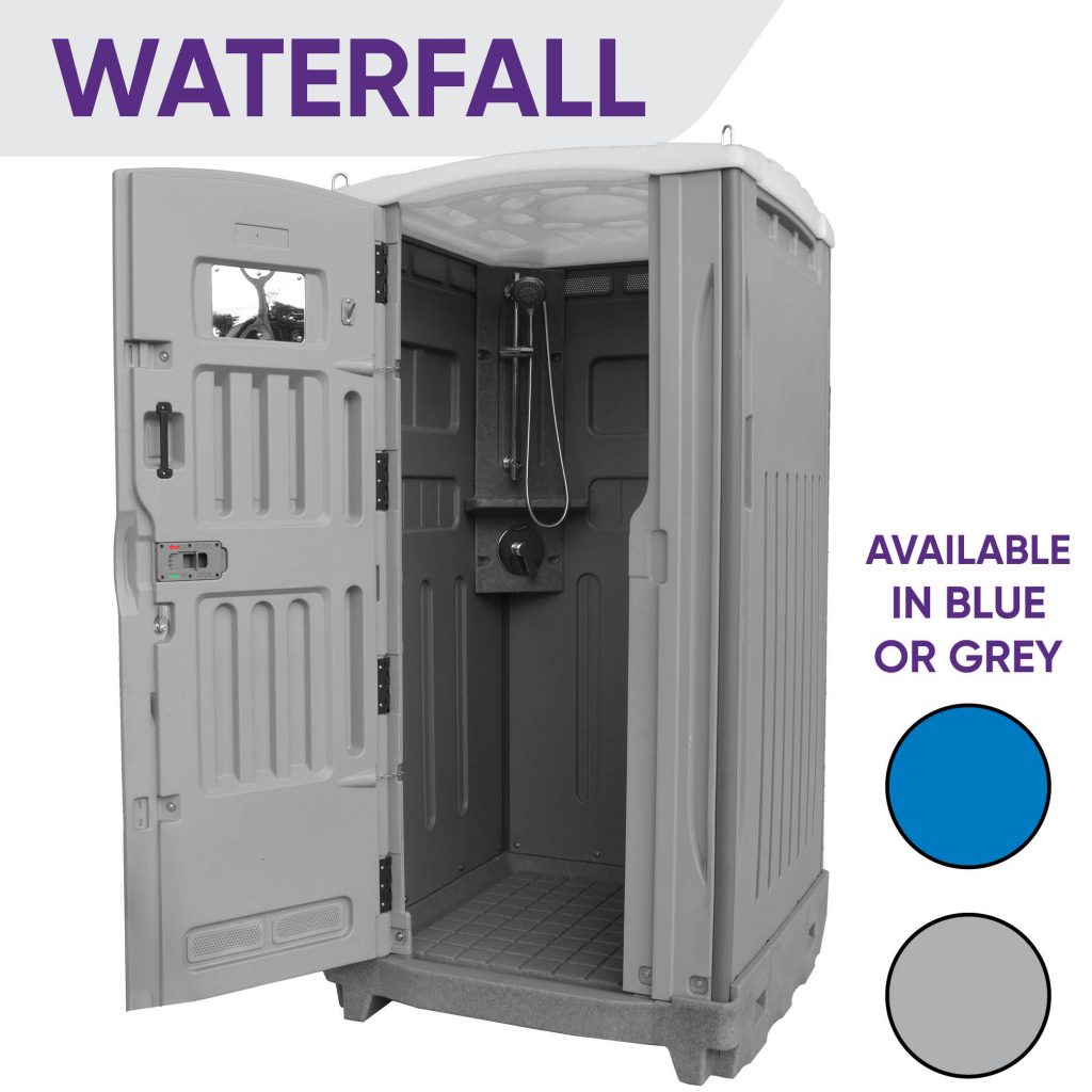 Portable Shower - Waterfall - Twin Skin Grey - Site HQ